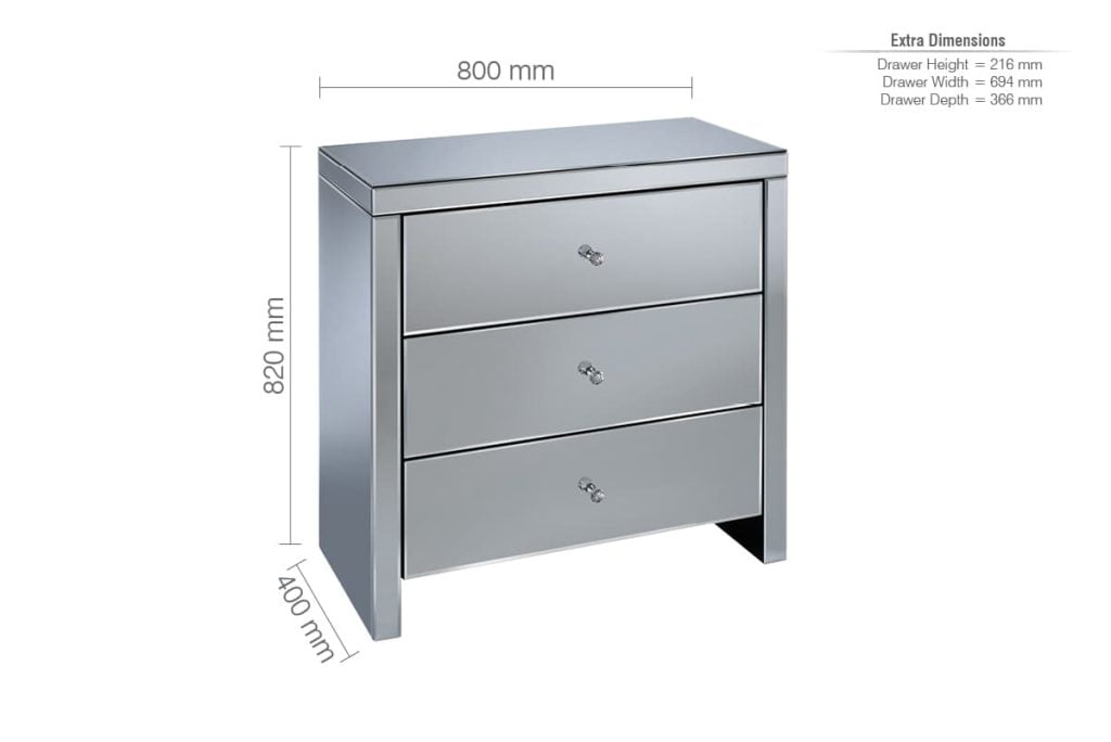 Seville 3 Drawer Chest