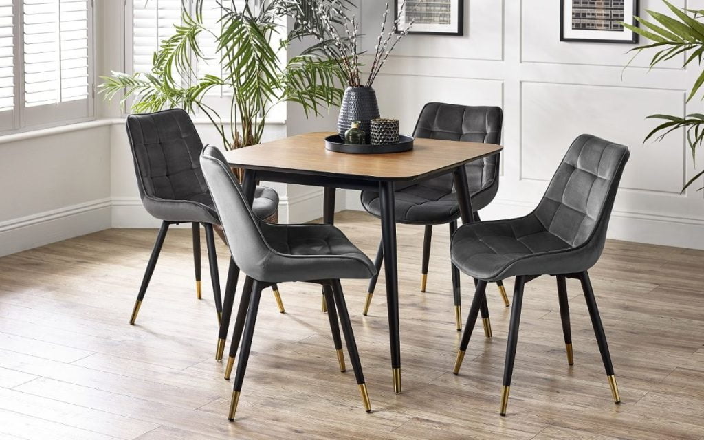 Findlay Square Dining Table & 4 Hadid Chairs - BigMickey.ie