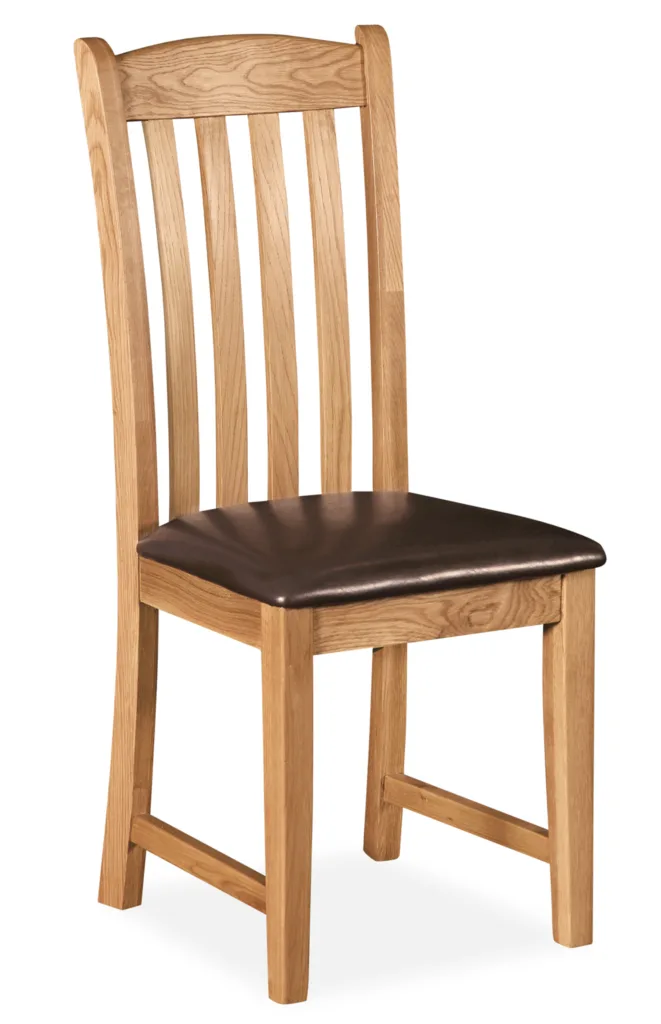 Salisbury Vertical Slat With PU Seat Chair - BigMickey.ie